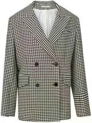 Veronica Beard Hutchinson Houndstooth-pattern Blazer - Black
