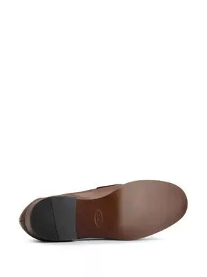 TOD'S Logo-plaque Leather Loafers