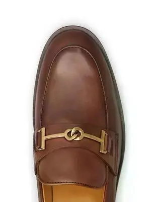 TOD'S Logo-plaque Leather Loafers