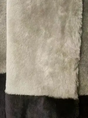 LISKA Hooded Mid-length Lamb Fur Coat