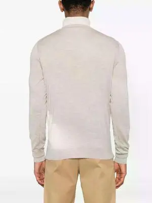 Colombo Fine-knit V-neck Jumper - Neutrals