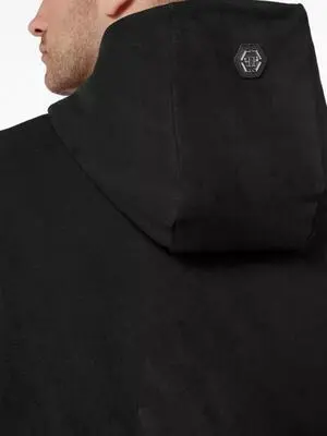 Philipp Plein Logo-print Cotton-blend Hoodie - Black