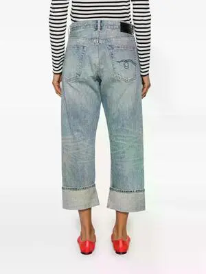 R13 Cuffed X-boyfriend Jeans - Blue