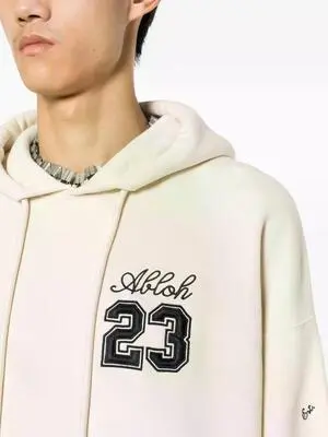 Off-White Embroidered-logo Cotton Hoodie