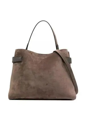 Brunello Cucinelli Suede Tote Bag With Monili Chain Detail