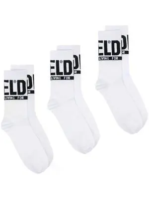 DIESEL® Skm-ray Socks Pack Of Three - White