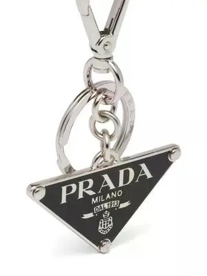 Prada Triangle-logo Keychain