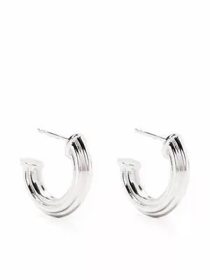 MISSOMA Medium Ridge Hoop Earrings - Silver