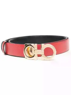 FERRAGAMO Gancini Reversible Belt - Red