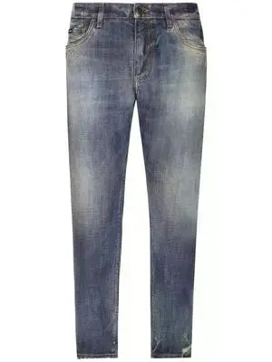 Dolce & Gabbana Distressed-effect Tapered Jeans