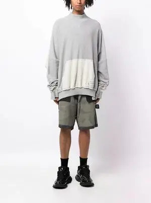 MOSTLY HEARD RARELY SEEN Exposed-seam Brushed Cotton Sweatshirt