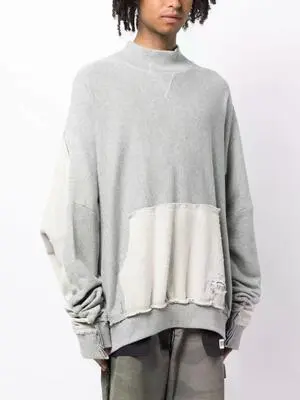 MOSTLY HEARD RARELY SEEN Exposed-seam Brushed Cotton Sweatshirt