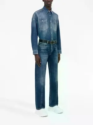 Alexander McQueen Dart Detail Straight Leg Jeans