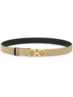 FERRAGAMO Gancini Reversible Belt - Grey