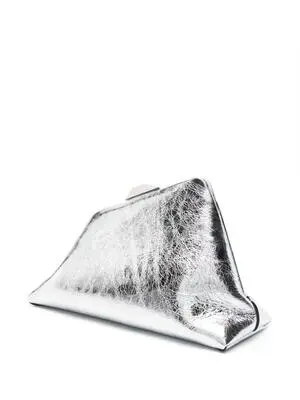 Attico Metallic Leather Clutch Bag