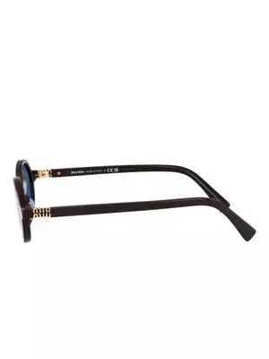 Miu Miu Ovoid-frame Sunglasses - Black