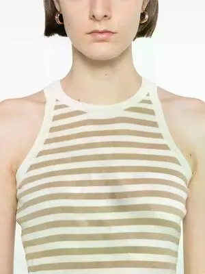 Max Mara Sleeveless Striped Knit Top