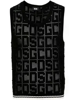 Gcds Monogram-pattern Sleeveless Jumper