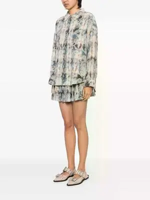 B+AB Check Pattern Shirt And Skirt Set