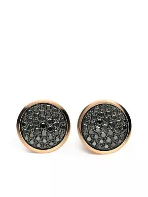LEO PIZZO 18kt Rose Gold Diamond Stud Earrings - Pink