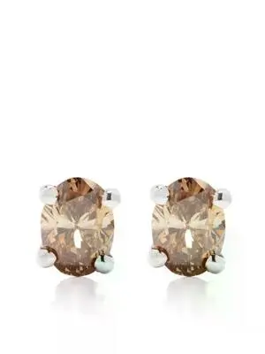 WOUTERS & HENDRIX 18kt White Gold Diamond Stud Earrings - Silver