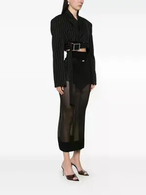 JEAN PAUL GAULTIER Pinstriped Cropped Blazer