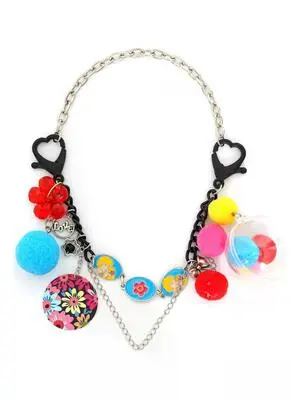 AMIR SLAMA Flower-detail Bag Chain - Silver