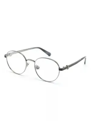 Moncler Logo-plaque Oval-frame Glasses