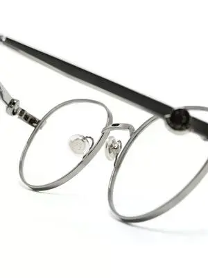Moncler Logo-plaque Oval-frame Glasses