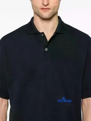 Stone Island Piqué-weave Polo Shirt