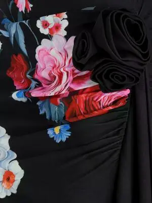 Magda Butrym One-shoulder Floral Appliqué Mini Dress
