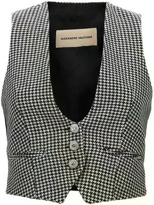 Alexandre Vauthier Houndstooth Waistcoat