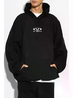 Vetements Logo Print Cotton Hoodie