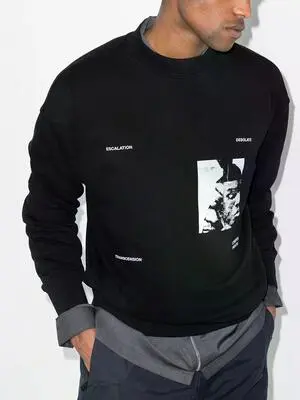 HELIOT EMIL Graphic-print Crew-neck Sweatshirt