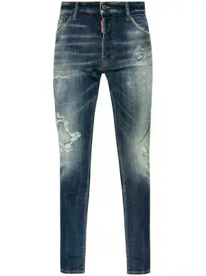 Dsquared2 Distressed Slim-cut Jeans - Blue