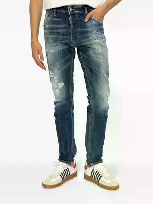 Dsquared2 Distressed Slim-cut Jeans - Blue