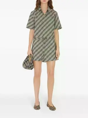 Burberry Check Pattern Shorts - Neutrals