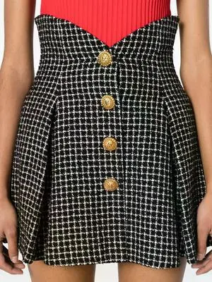 Balmain Tweed Tulip Mini Skirt