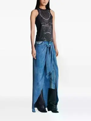 Balmain Embroidery-print Tank Top