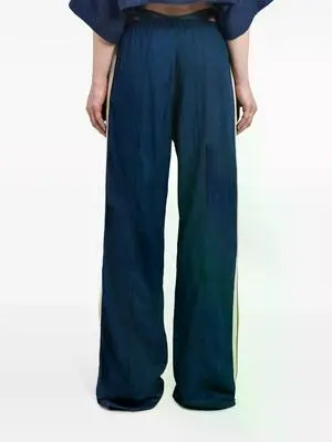 Palm Angels Side-stripe Chambray Trousers