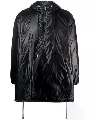 Saint Laurent Cassandre Logo-embossed Hooded Raincoat