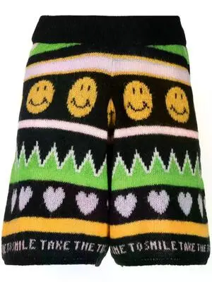 Joshua Sanders Graphic-print Knitted Shorts - Black
