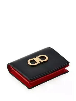 FERRAGAMO Gancini Logo-plaque Leather Wallet