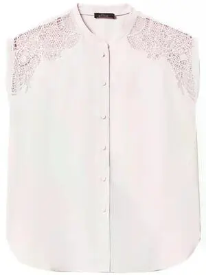 TWINSET Embroidered Twill Shirt - Pink