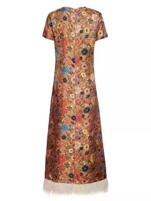 La DoubleJ Floral Print Maxi Swing Dress