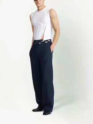 DION LEE Hinge-seam Straight Trousers