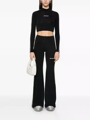 Palm Angels Logo-embroidered Trousers - Black