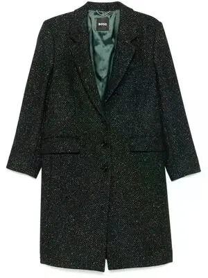 BOSS Patterned Jacquard Mid-length Coat