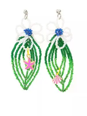 AMIR SLAMA Floral-appliqué Earrings - Silver