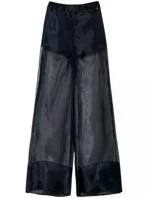 TWINSET Wide-leg Organza Trousers - Blue